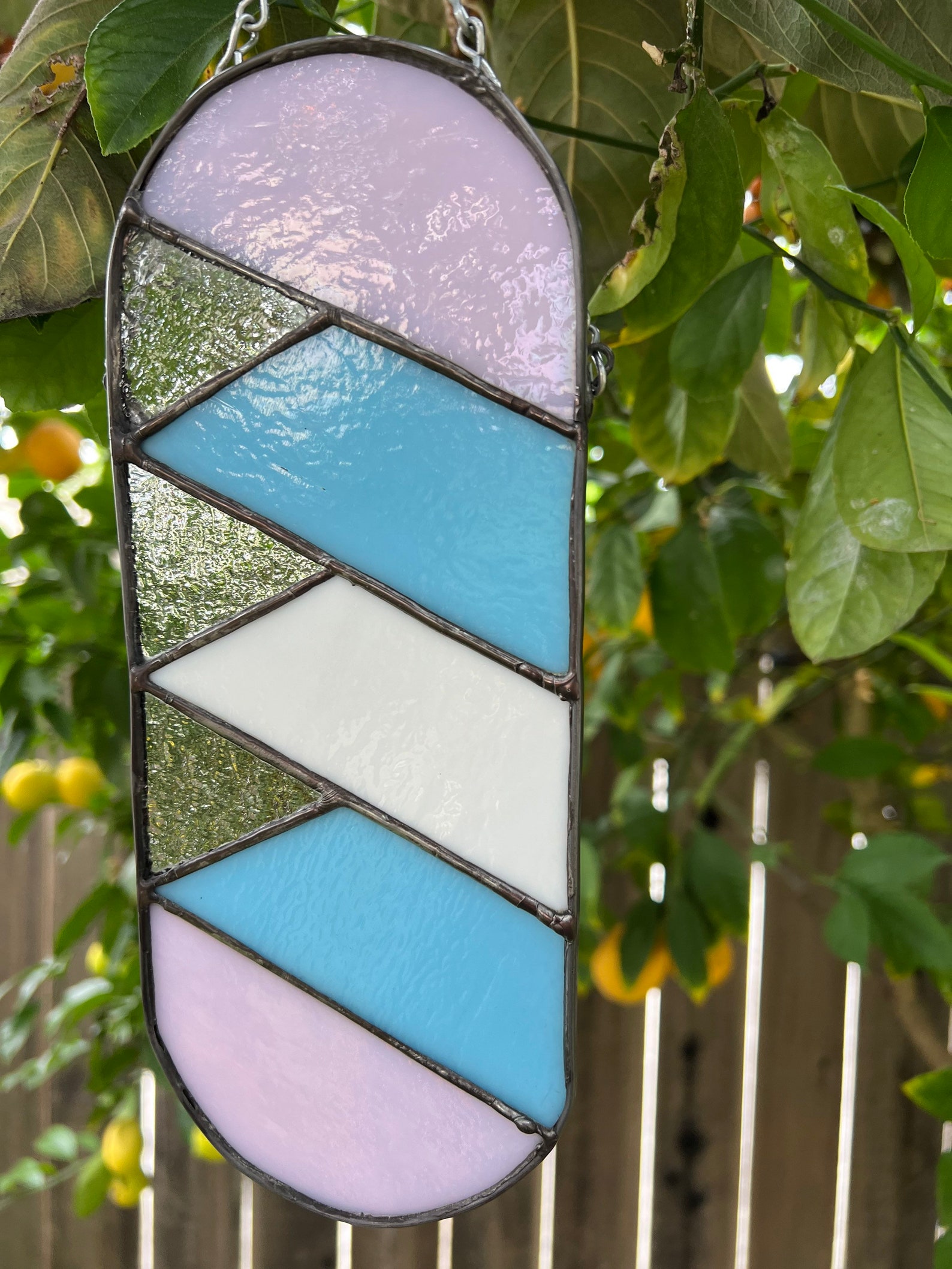 Stained Glass Trans Pride Flag - Etsy