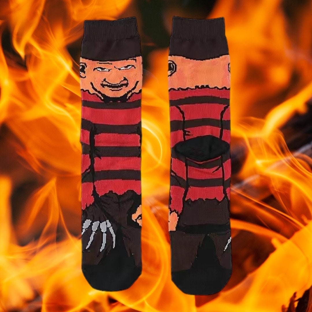 Nightmare on Elm Street Horror Movie Inspired Socks Freddy Krueger - Etsy