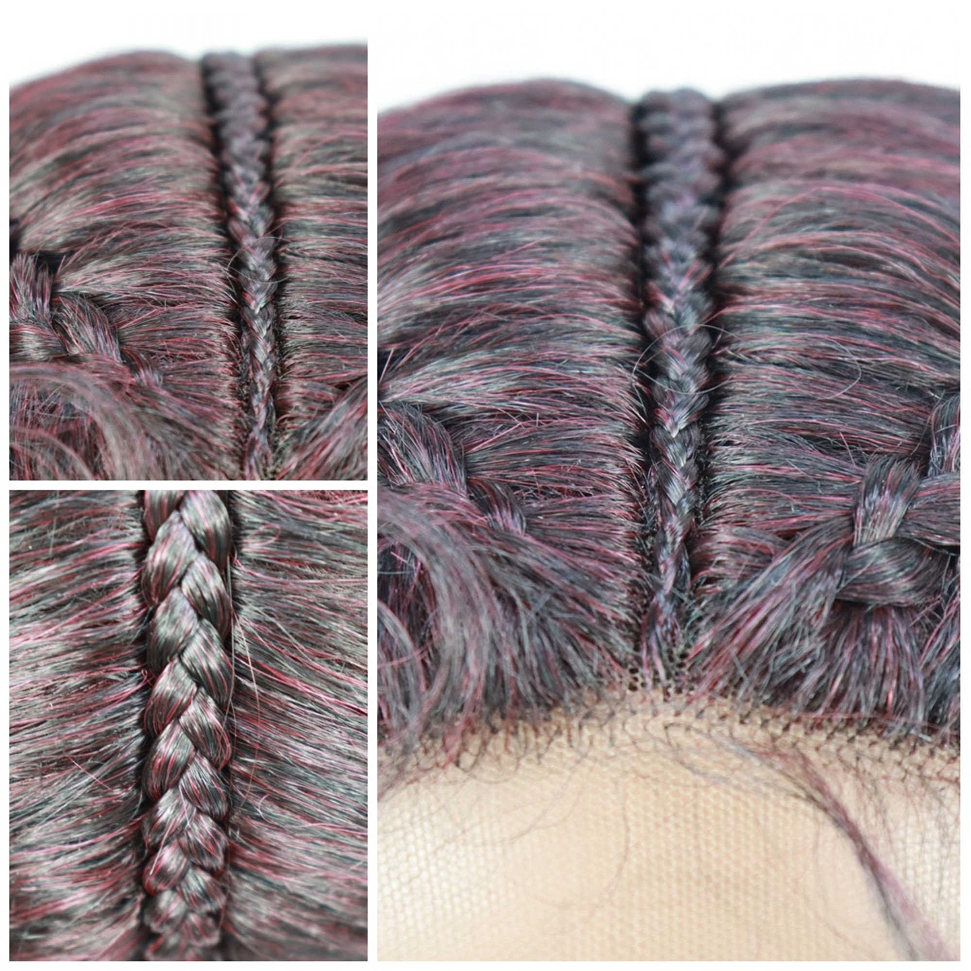 Curly Braided 24 Inch Wig Black Wig Curly Wig for Black Women - Etsy