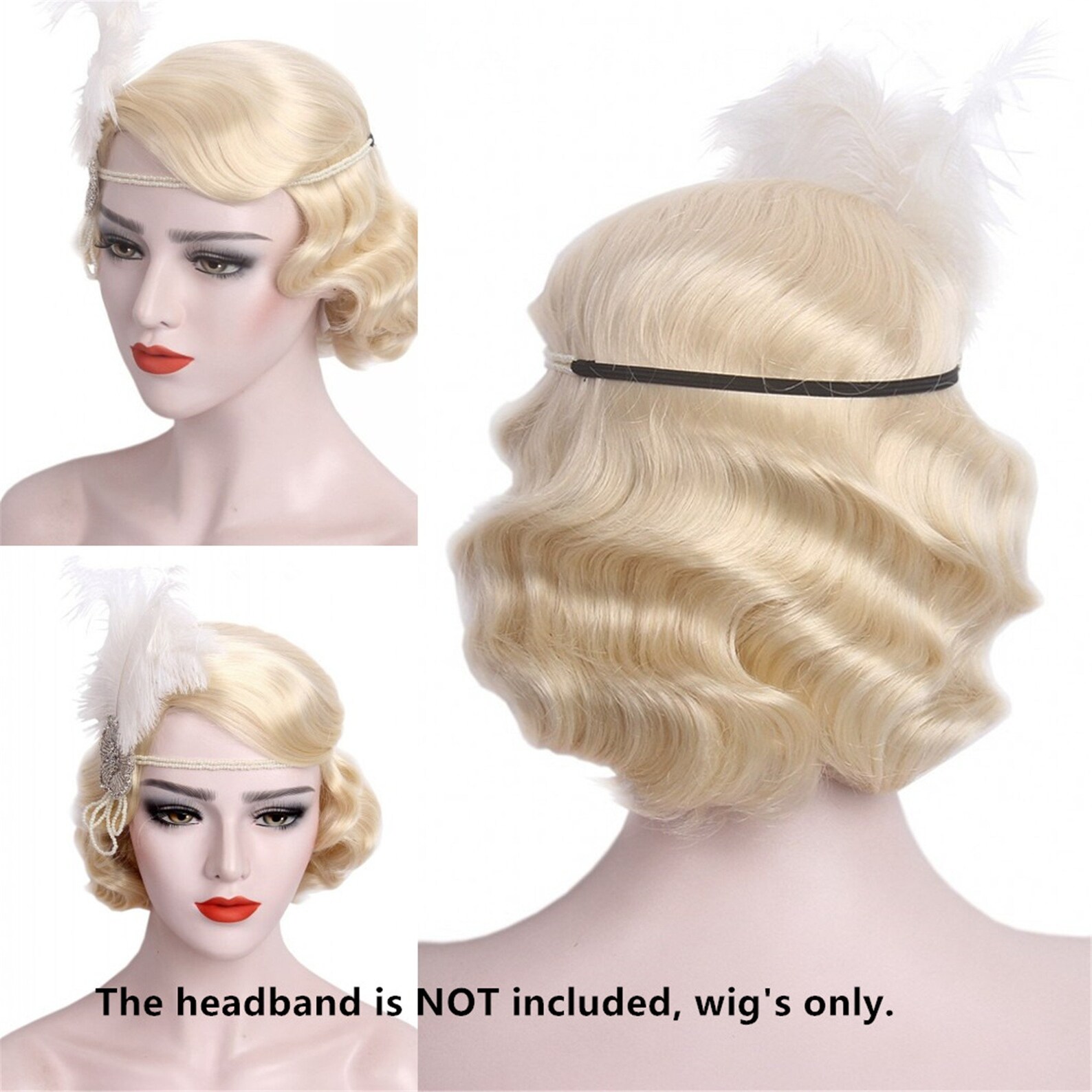 Blonde vintage wig Side parting 1960s wig curl wavy wig party | Etsy