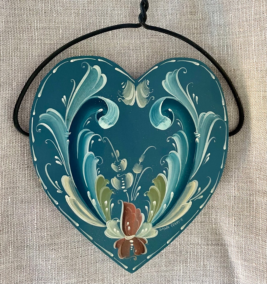 Vintage Norwegian Rosemaling Decorative Folk Art Wall Decor | Made in ...