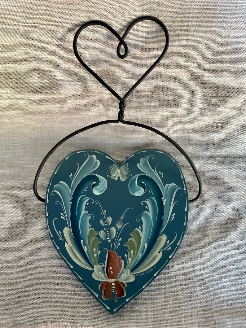 Vintage Norwegian Rosemaling Decorative Folk Art Wall Decor | Made in ...