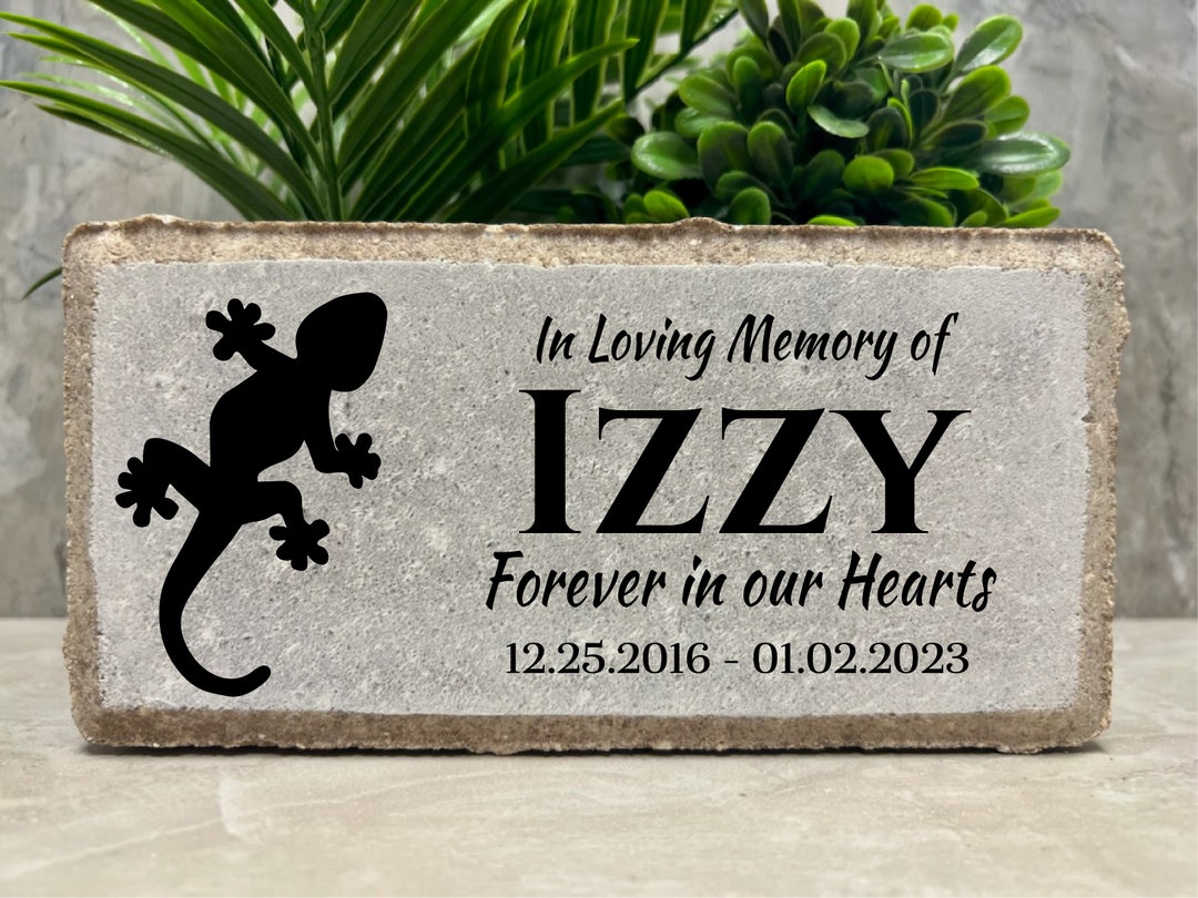 Lizard Pet Loss Memorial. Gecko. Chameleon. Skink. 8x4 PERSONALIZED ...