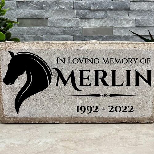 Personalized Horse Pony Memorial Stone. 8x4 Stone Brick. - Etsy