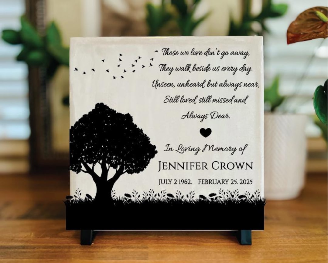 Personalized 9x9 Tree Memorial Tile – Custom Remembrance Stone and ...