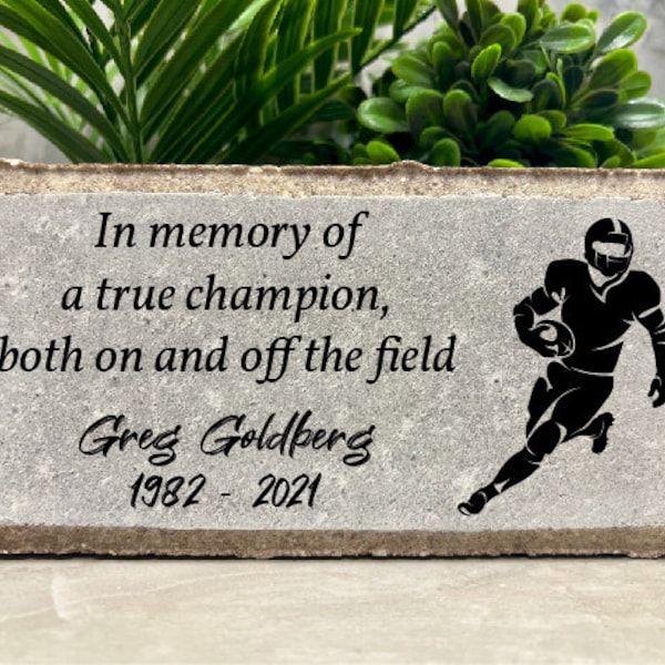 Football Memorial Stone - Etsy