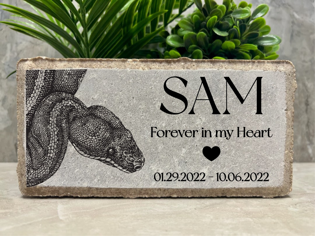 Memorial Stone. Pet Snake. Python. Boa Constrictor. Reptile. 8x4 ...