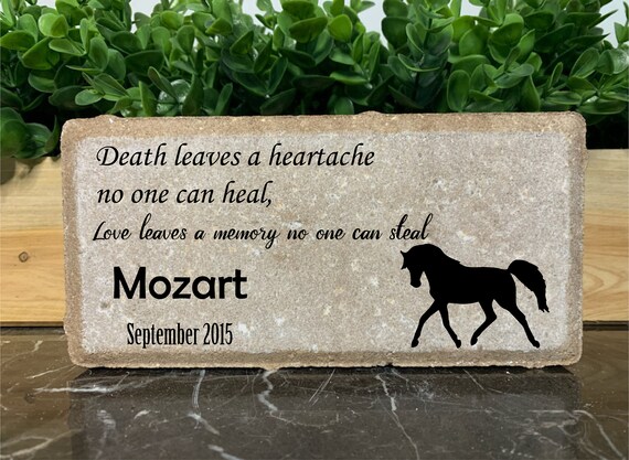 Personalized Horse Pony Memorial Stone. 8x4 Stone Brick. | Etsy