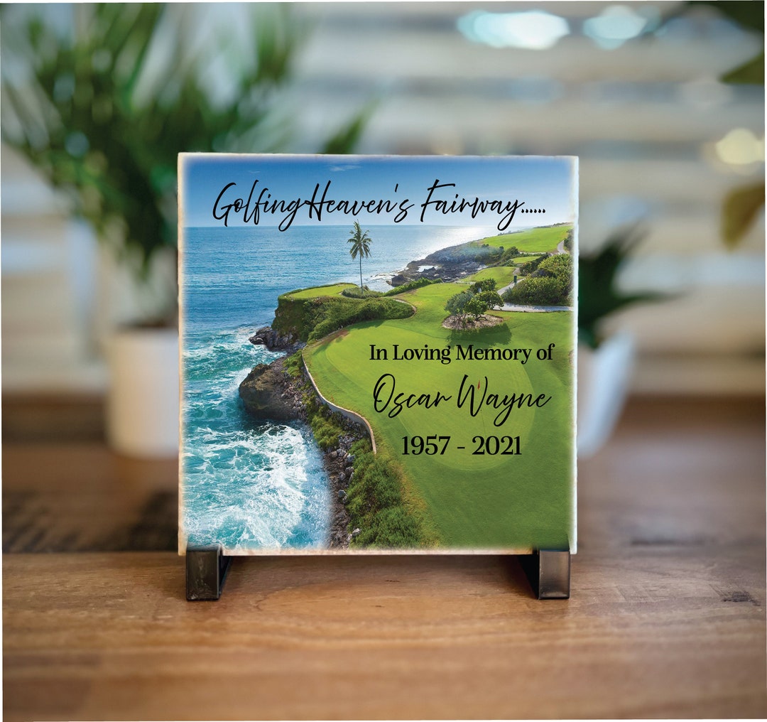Personalized Golfer Memorial Tile: Remembrance Keepsake - 6x6 - Etsy