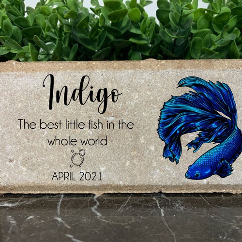 Betta Fish Memorial Stone Custom Engraved Personalized Pet - Etsy