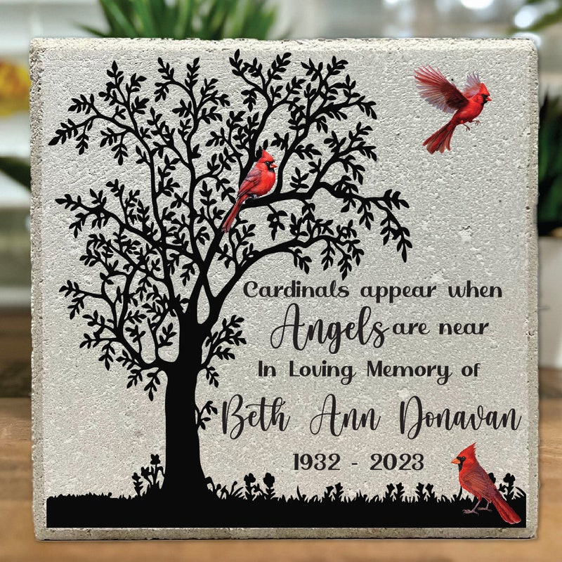 Cardinal Memorial Stone - Etsy
