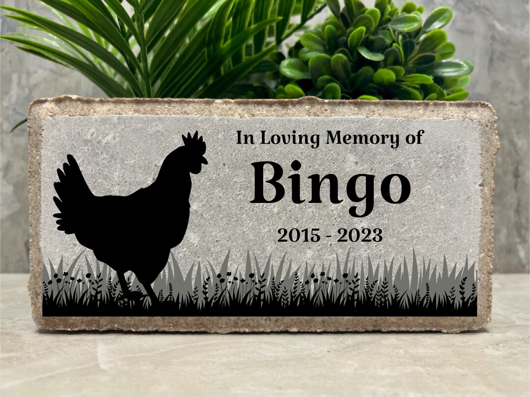 Personalized Pet Memorial Stone: Hen Loss Gift, Indoor/outdoor - Etsy