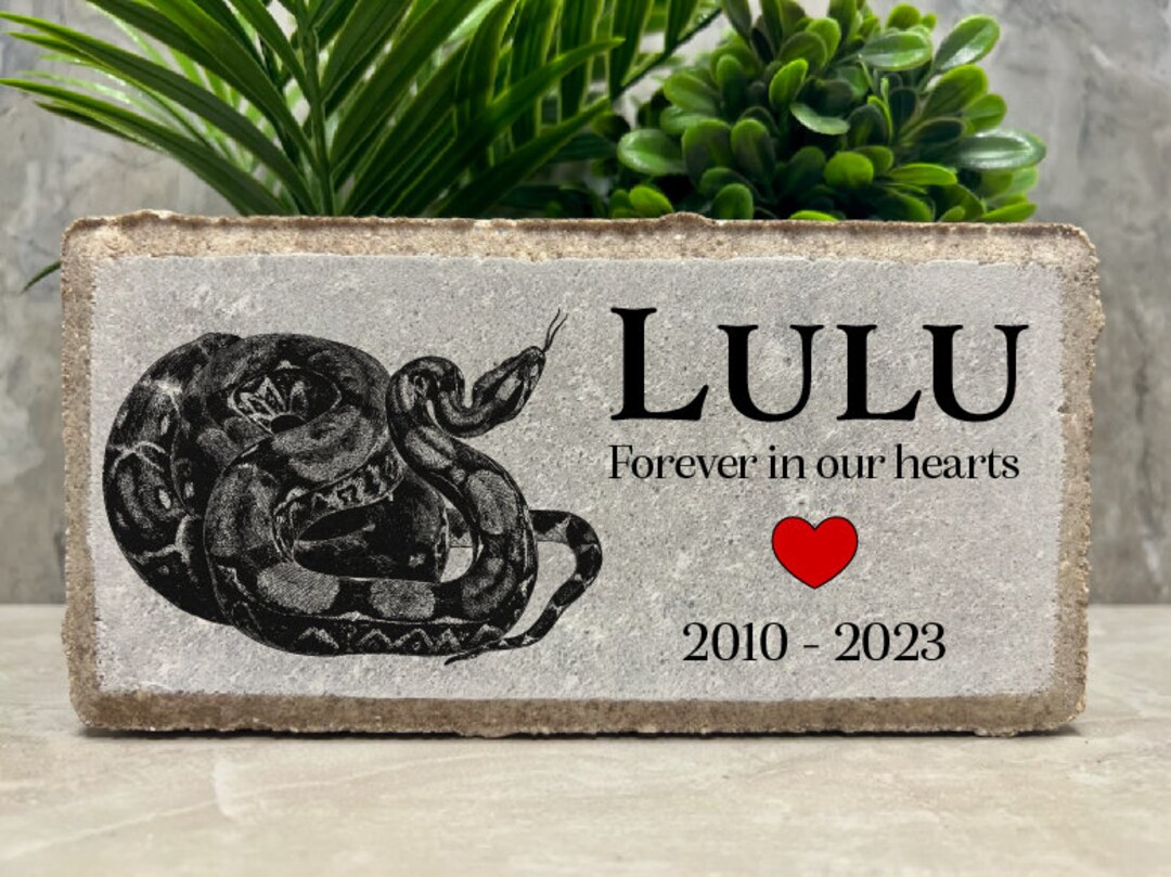 Personalized Pet Snake Memorial Stone: Boa Constrictor Burial Marker - Etsy