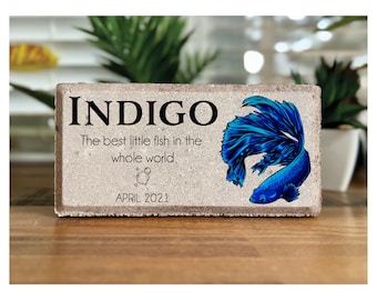 Memorial Stone. Betta Fish. Siamese Fighting Fish. Personalized Fish ...