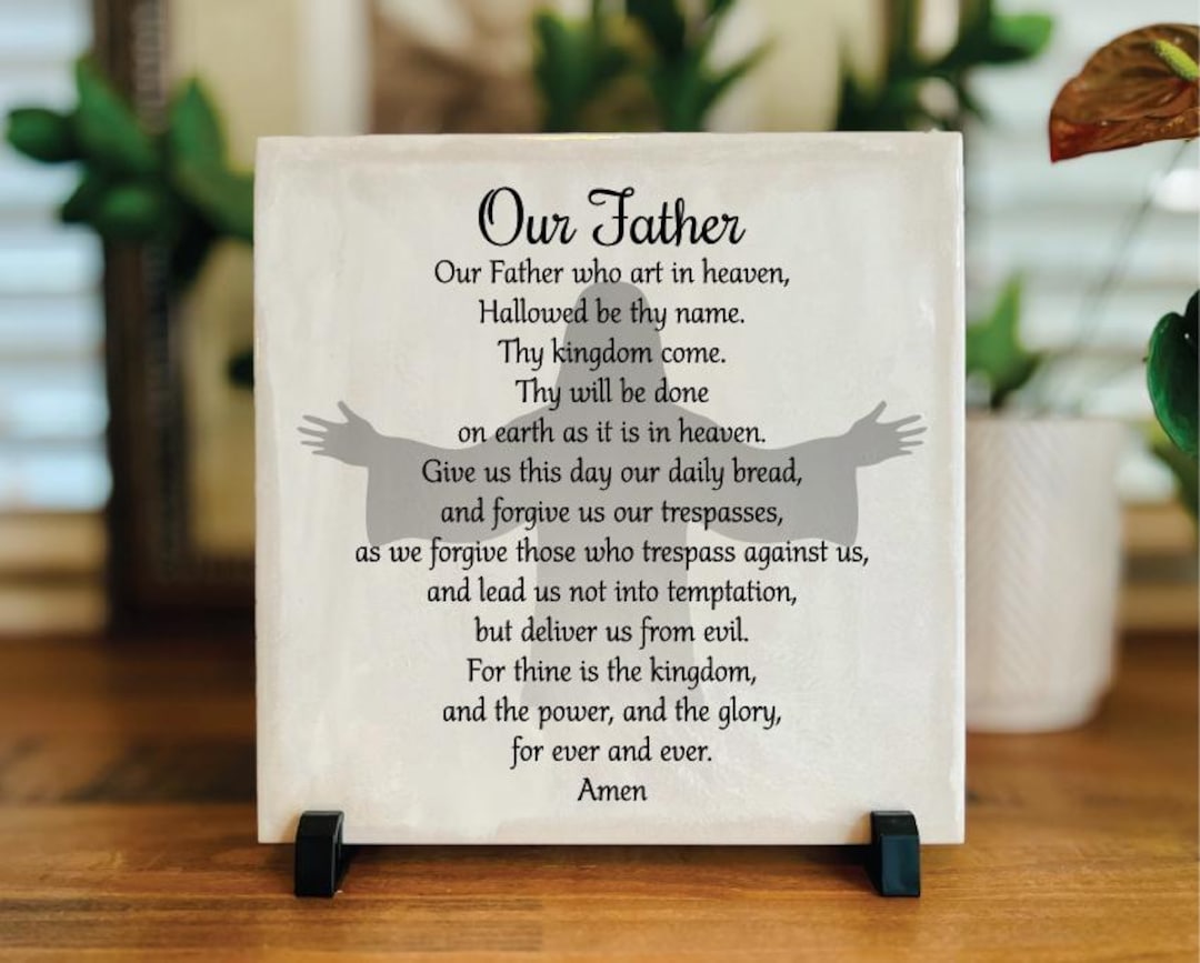 9x9 Our Father Prayer. Christian Lord God Prayer. Home Decor Gods Glory ...