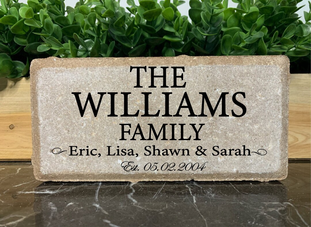 Personalized Family Name Stone. 8x4 Stone Brick. Family. Love. Marriage ...