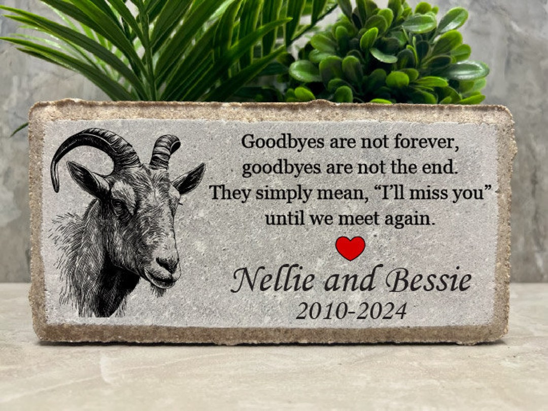 Pet Loss Memorial. Goat. Lamb. Sheep. 8x4 PERSONALIZED Burial Marker ...