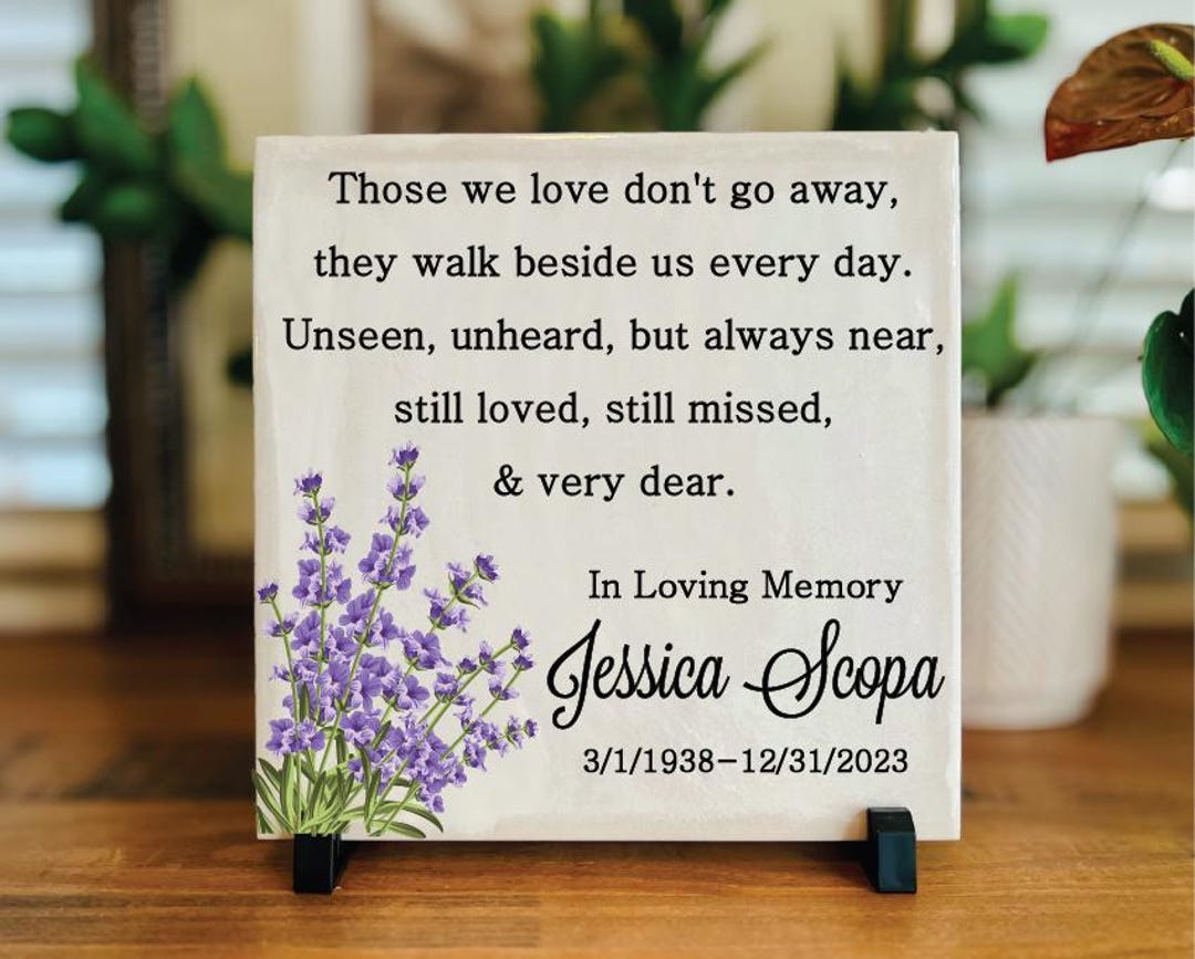 Personalized Lavender Memorial Tile: Custom Remembrance Keepsake - Etsy