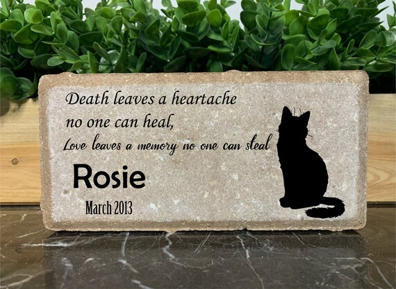 Personalized Cat Memorial Stone. 8x4 Stone Brick. Burial | Etsy