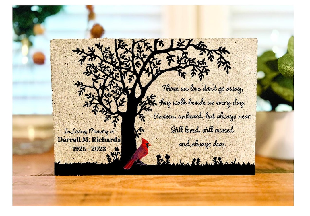 Personalized Cardinal Memorial Stone: Custom Remembrance Garden Paver ...