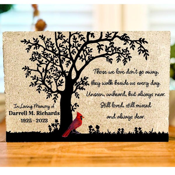 Cardinal Memorial Stone - Etsy