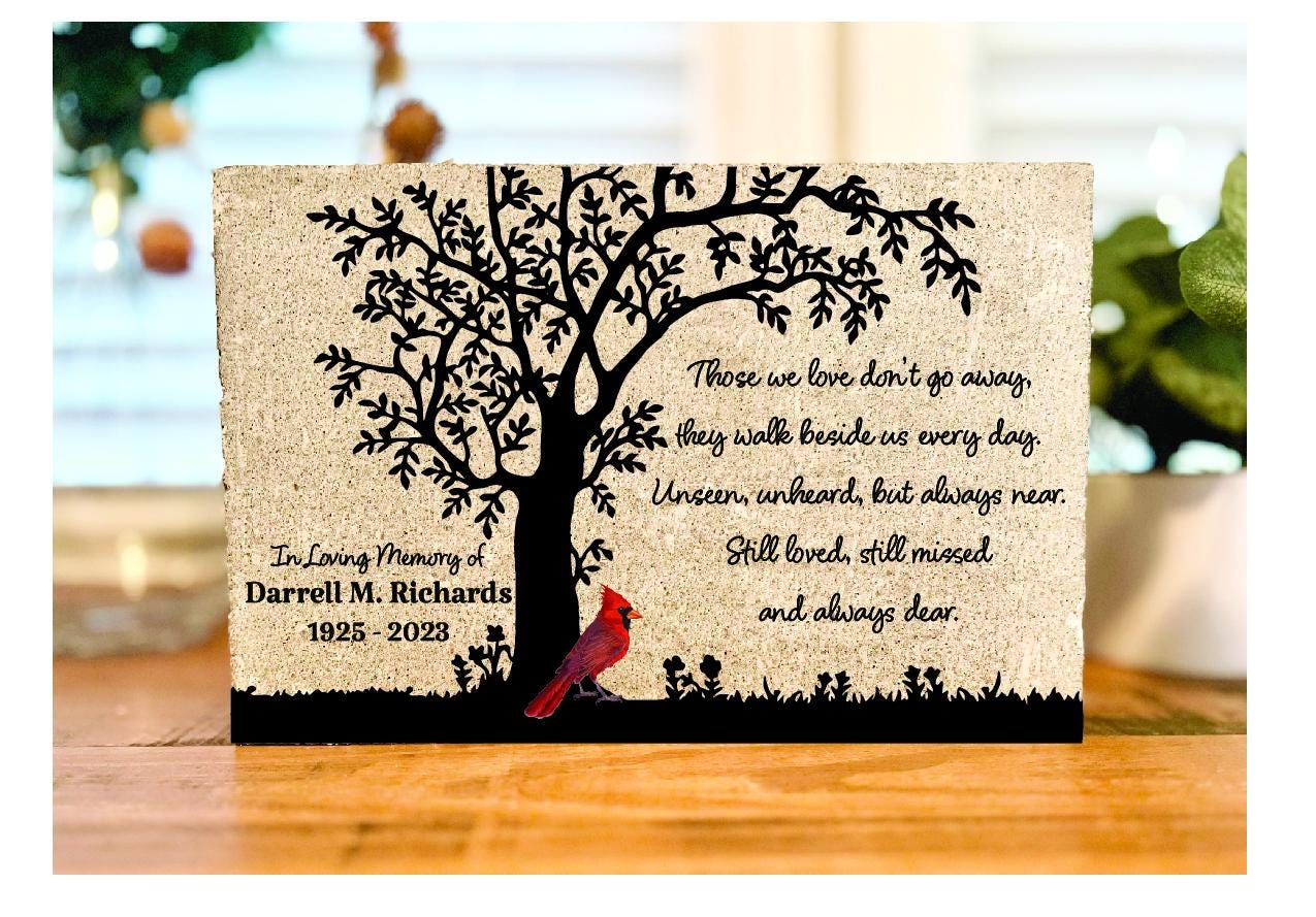 Personalized Cardinal Memorial Stone: Custom Remembrance Garden Paver ...