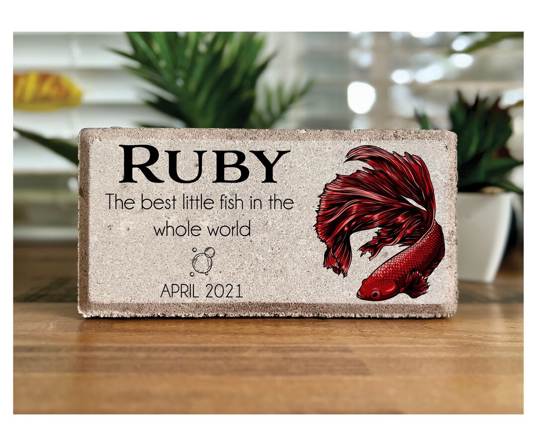 Memorial Stone. Betta Fish. Siamese Fighting Fish. Personalized Fish ...