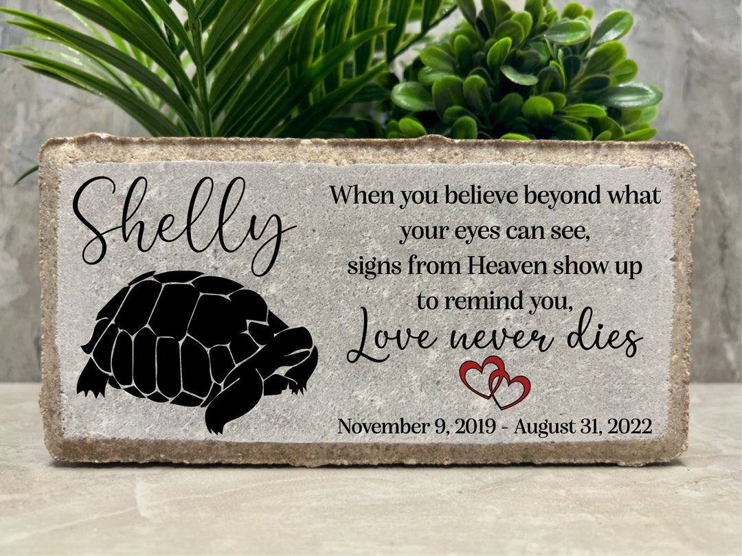 Pet Loss Memorial. Turtle. Tortoise. Reptile. 8x4 PERSONALIZED Burial ...