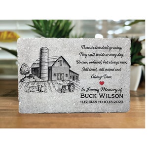 Memorial Stone. Family Loss. Farm. Tractor. Barn. Farmer. Family Loss ...