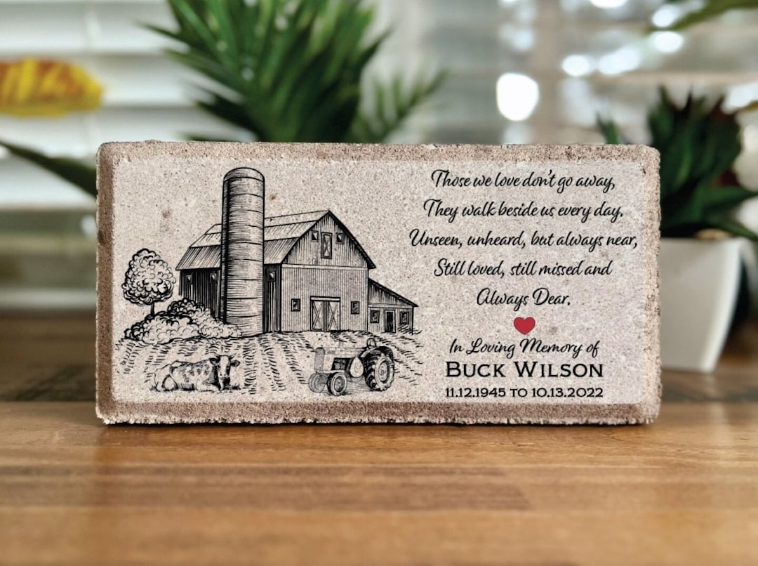 Personalized Farm Memorial Stone: Loss Sympathy Gift - Etsy