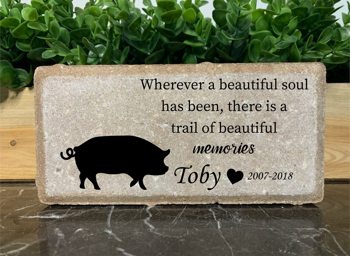 Pet Pig Boar Loss Memorial. 8x4 PERSONALIZED Burial Marker | Etsy