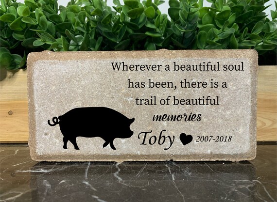 Pet Pig Boar Loss Memorial. 8x4 PERSONALIZED Burial Marker | Etsy