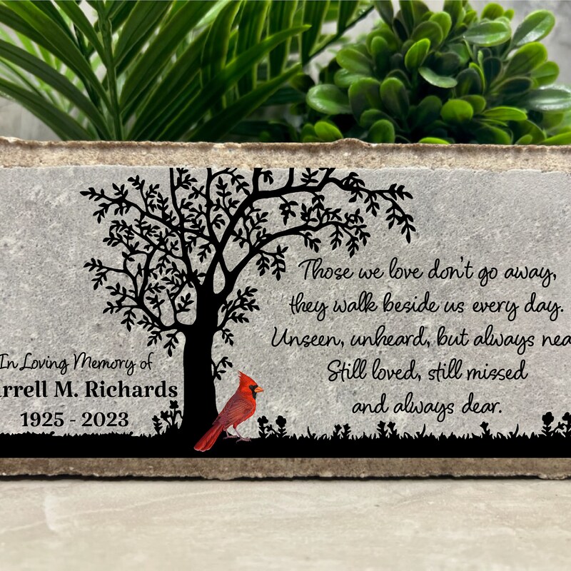 Cardinal Memorial Stone - Etsy