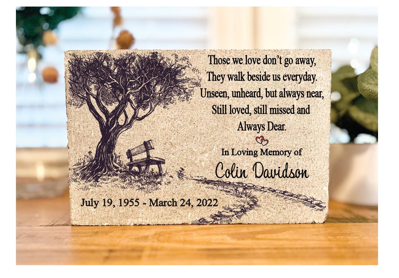 Personalized Bench & Tree Memorial Stone: Custom Remembrance Paver - Etsy