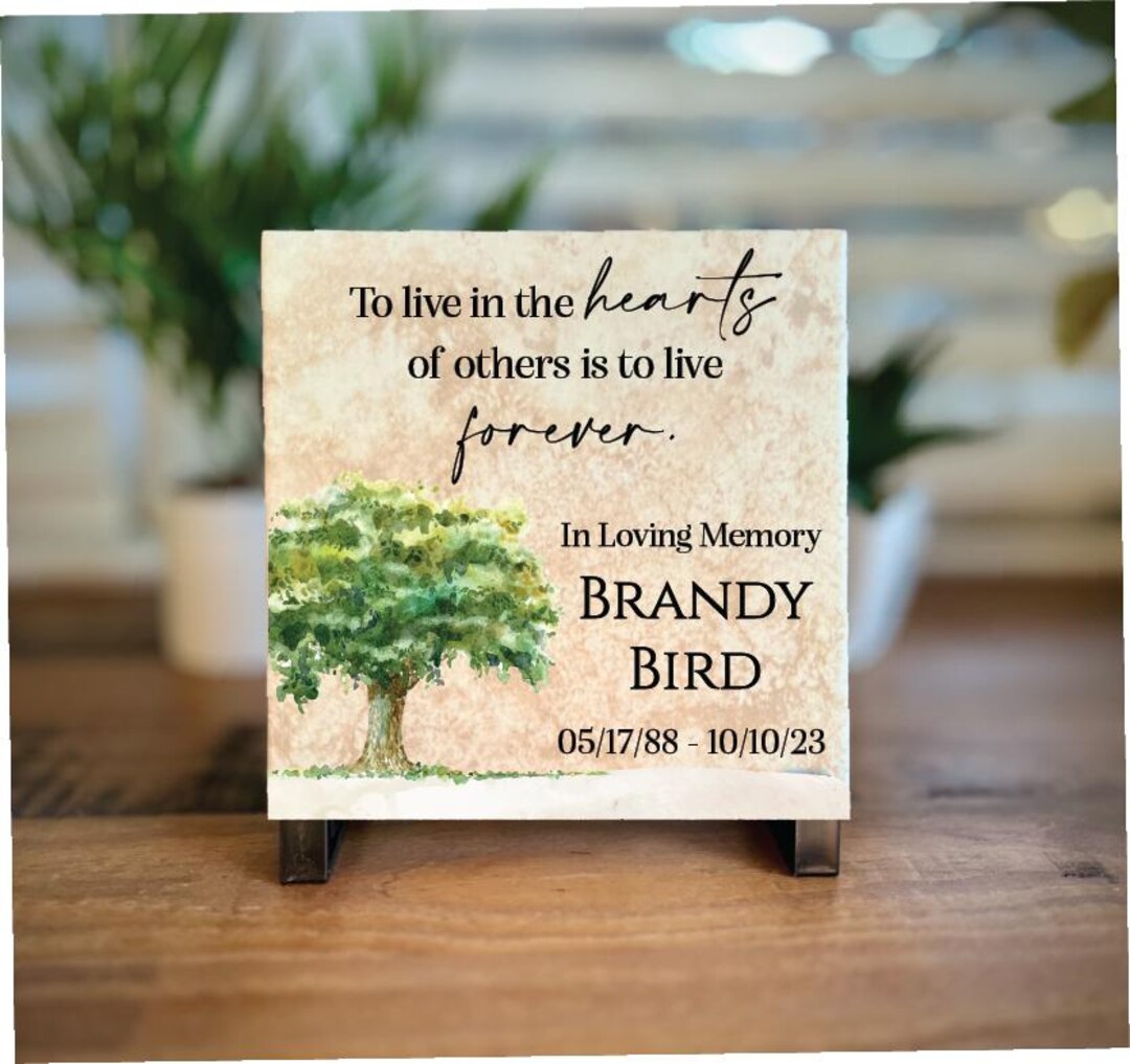 Personalized Memorial Marble Tile: Family Loss Remembrance Keepsake ...