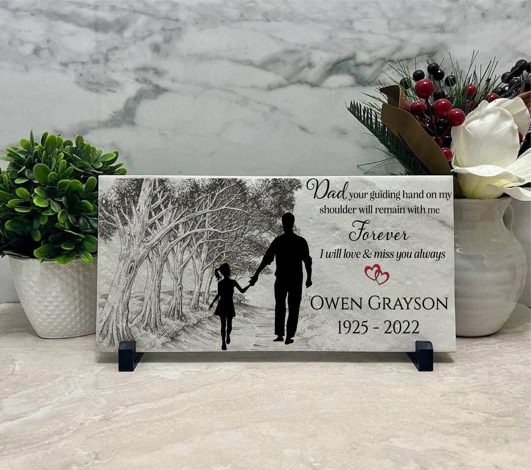 Personalized Memorial Stone: Dad and Child Loss Sympathy Gift - Etsy