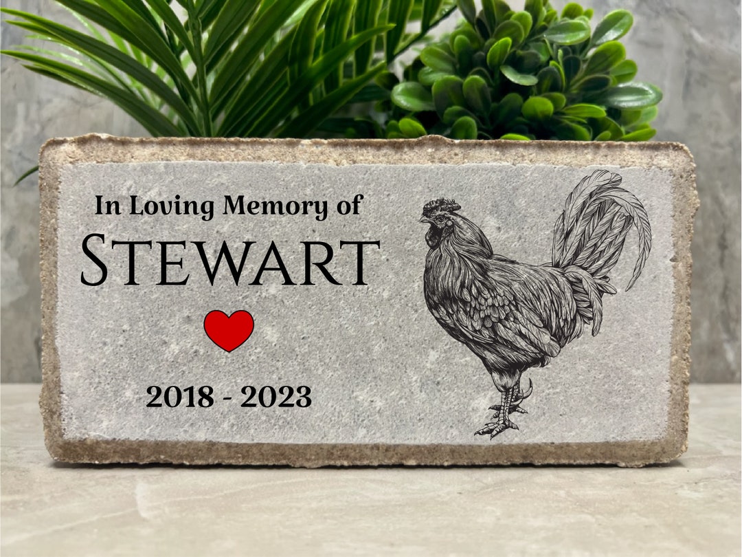 Personalized Rooster Memorial Stone: Pet Loss Sympathy Gift - Etsy