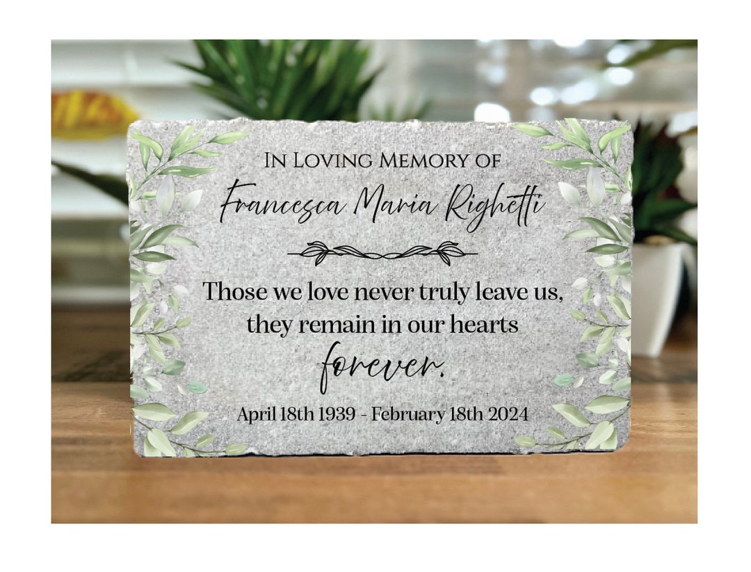 Personalized Memorial Stone: Greenery Vines, Family Remembrance Gift - Etsy
