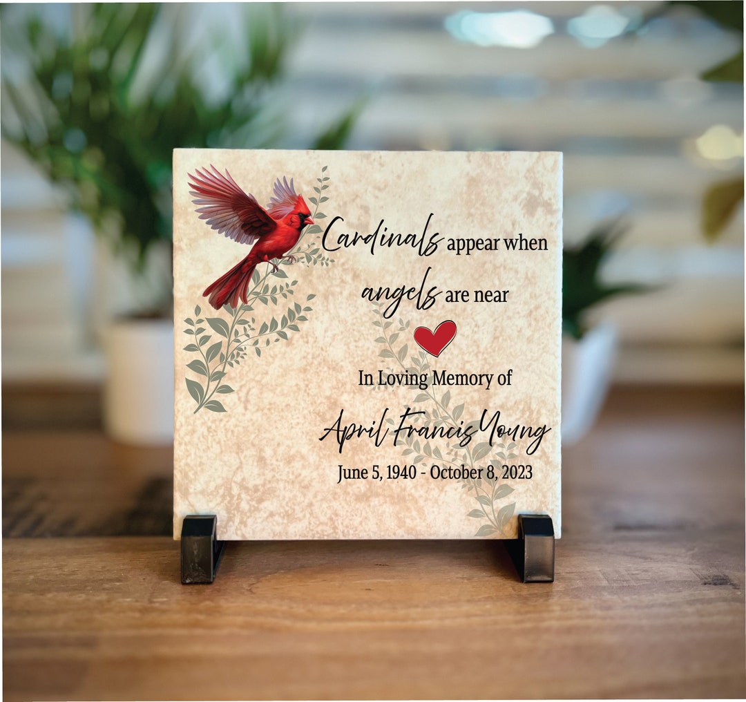 Cardinal Memorial Tile: Personalized Remembrance Keepsake (6x6) - Etsy