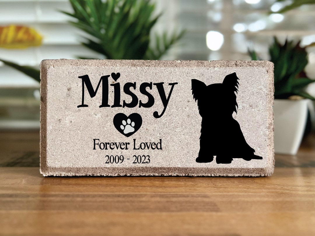 Yorkie Memorial Stone Keepsake Remembrance Gift - Dog Memorial - Pet ...
