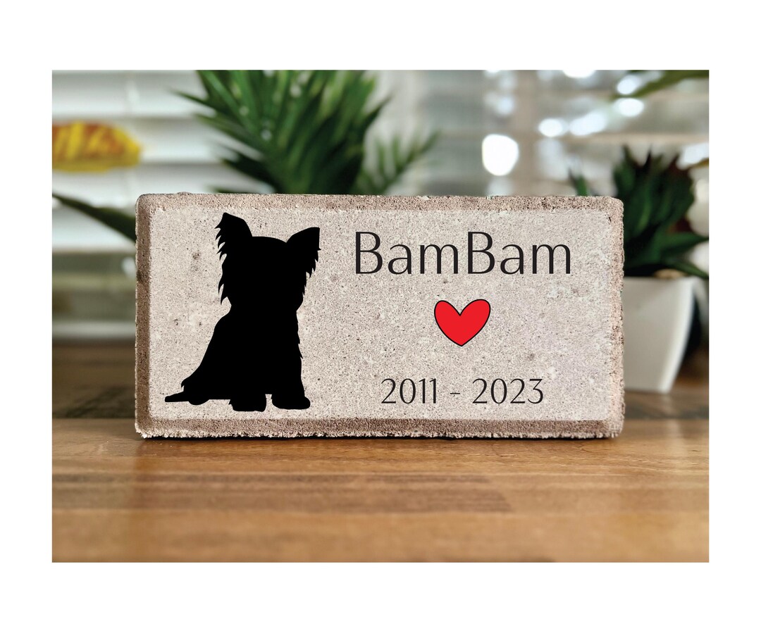 Memorial Stone. Dog Memorial. Yorkie. 8x4 Personalized Dog Memorial ...