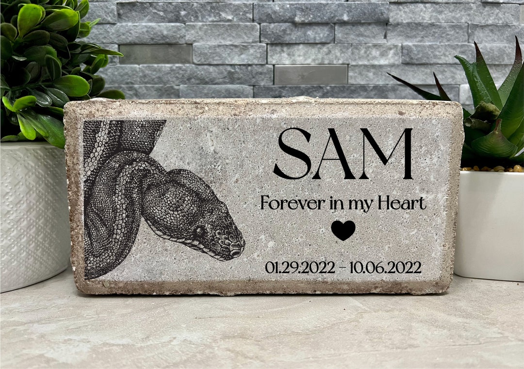 Memorial Stone. Pet Snake. Python. Boa Constrictor. Reptile. - Etsy