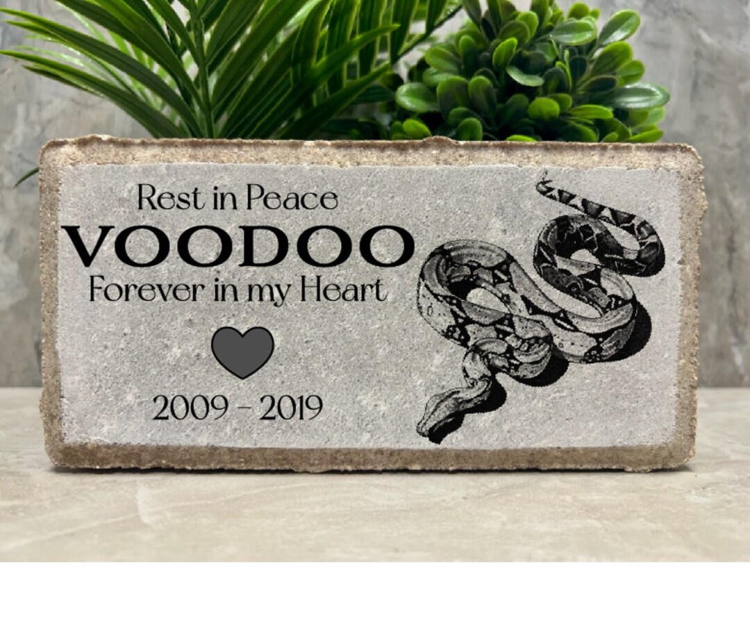 Personalized Pet Snake Memorial Stone: Boa Constrictor Burial Marker - Etsy