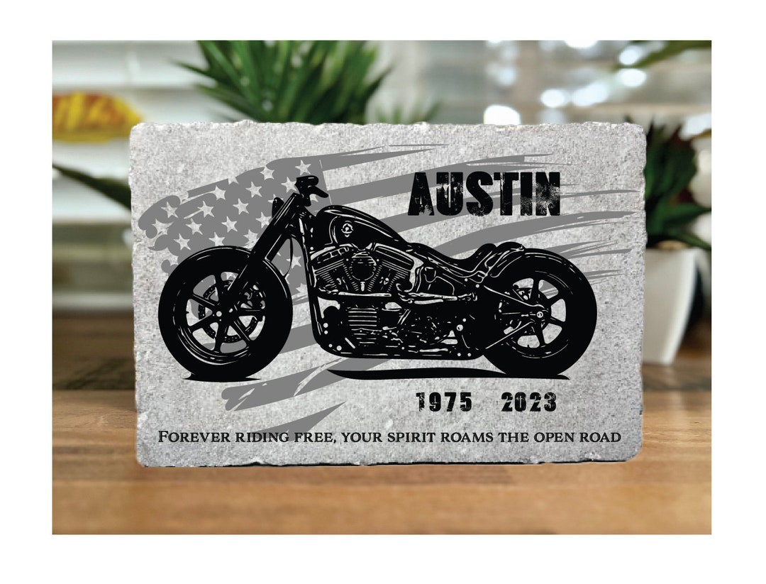 9x6 Memorial Stone. Motorcycle Remembrance Indoor or Outdoor Stone ...