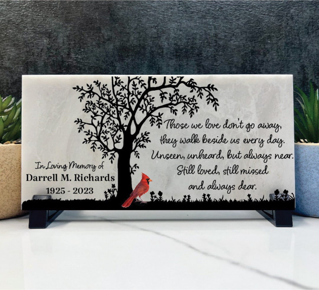 Personalized Marble Memorial Stone: Family Loss Remembrance Gift (4x8 ...