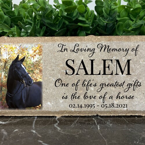 Personalized Horse Pony Memorial Stone. 8x4 Stone Brick. - Etsy