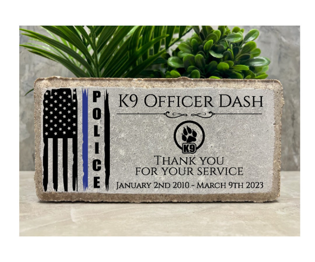Memorial Stone. K9 Police Dog. Personalized 8x4 Memorial Stone. K9 ...