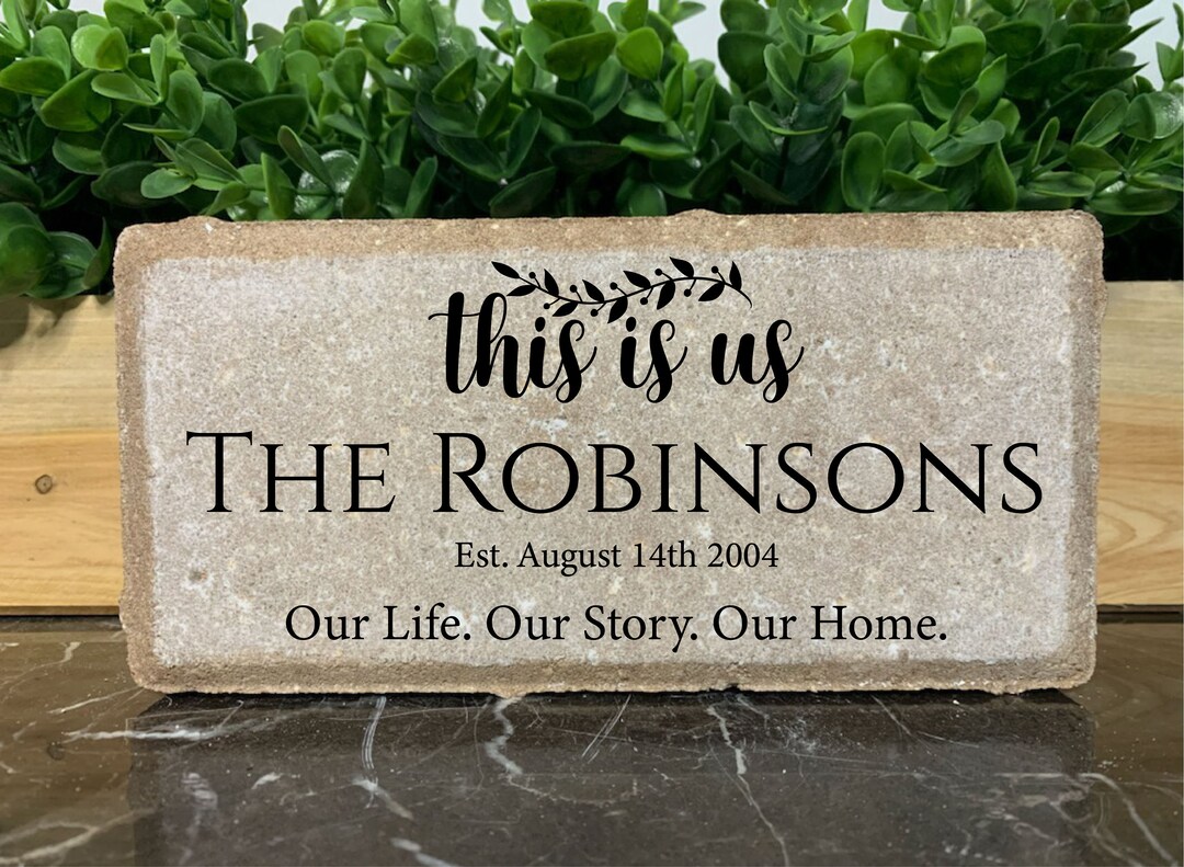 Personalized Family Name Stone. 8x4 Stone Brick. Family. Love. Marriage ...