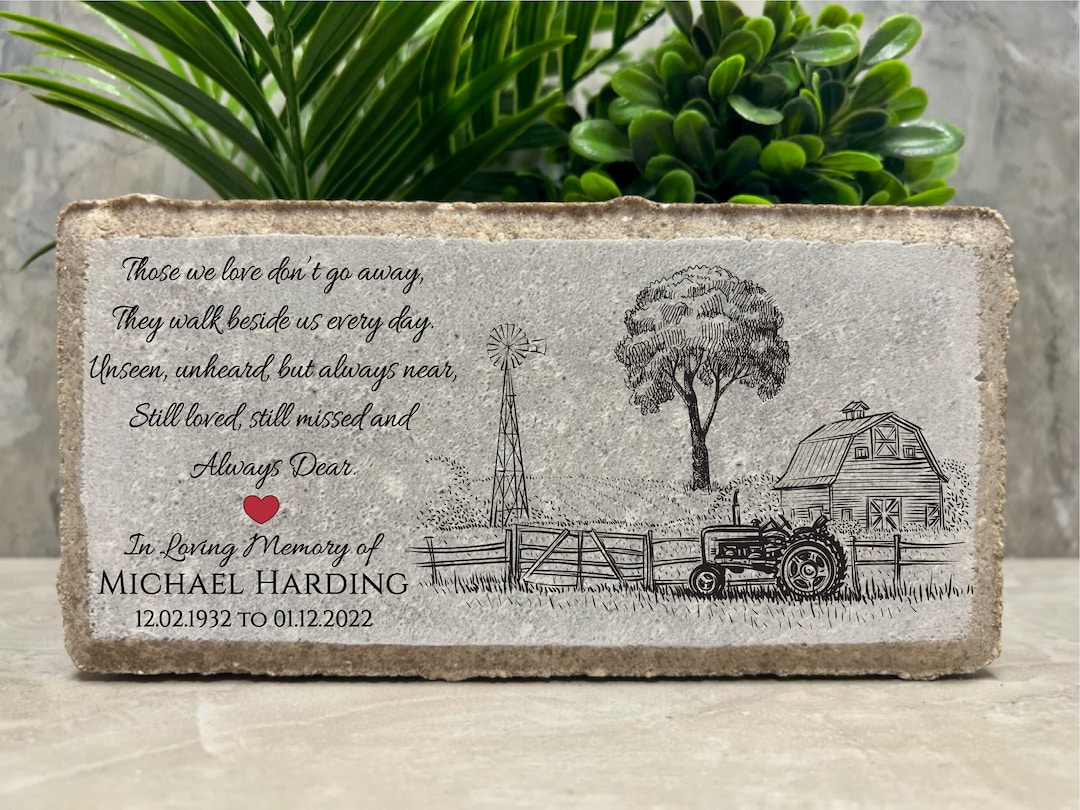 Memorial Stone. Family Loss. Farm. Tractor. Barn. Farmer. Family Loss ...