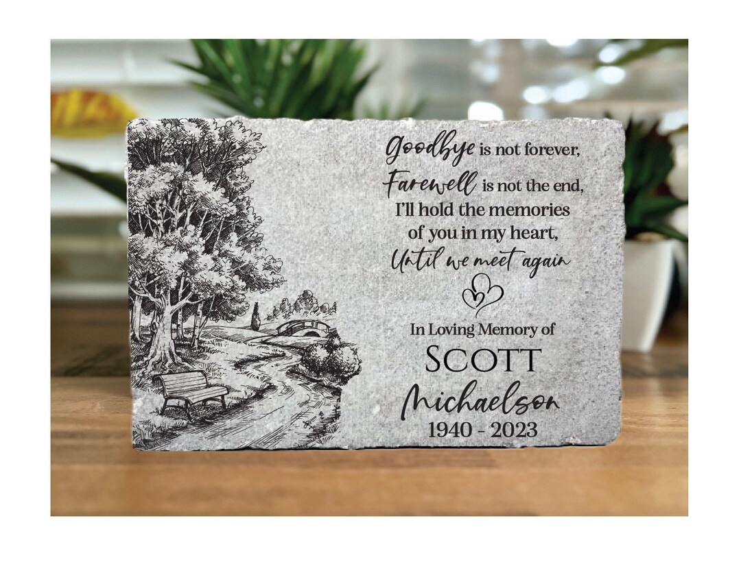 Personalized Memorial Stone: Concrete Burial Marker, Sympathy Gift (9x6 ...